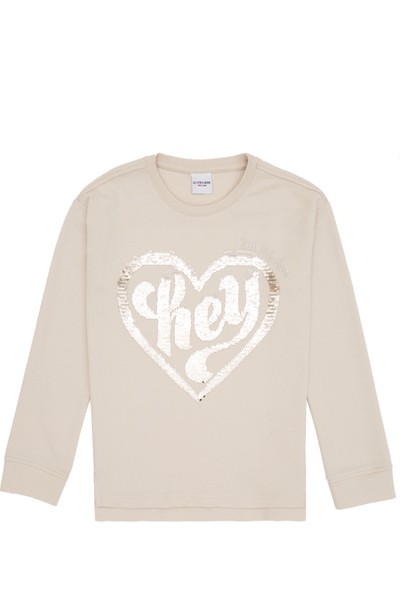 U.S. Polo Assn. Kız Çocuk Krem Sweat Shirt