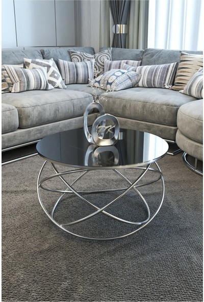 Puk Life Gezegen Orta Sehpa Gümüş Ayaklı