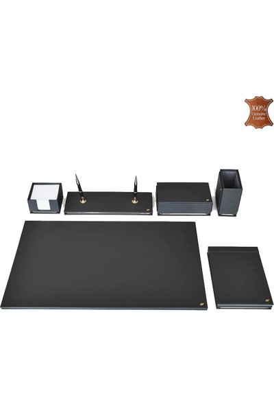 Tabac 410-11 Classic Hakiki Deri Sümen Takımı Siyah