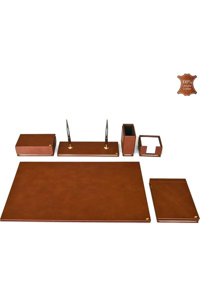 Tabac 410-37 Classic Hakiki Deri Sümen Takımı Kestane