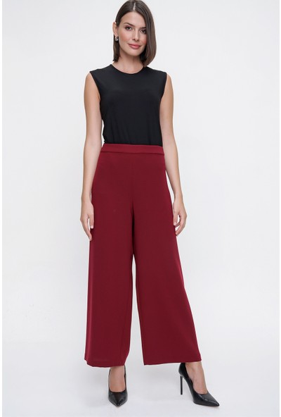Aker 3592111 Arka Beli Lastikli Geniş Paça Pantolon
