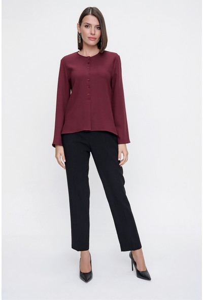 Aker 2222111 Rahat Kesim Yarım Patlı Bluz