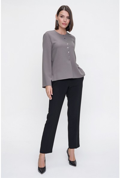 Aker 2222111 Rahat Kesim Yarım Patlı Bluz