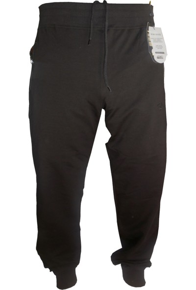 Wooppo Wooppo-Büyük Beden-Kadın Eşofman Altı Siyah (Dar Paça)