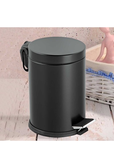 Porsima 815S Metal 12 Litre Pedallı Çöp Kovası Siyah Porsima 815S Metal 12 Litre Pedallı Çöp Kovası Siyah