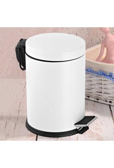 Porsima 815B Metal 12 Litre Pedallı Çöp Kovası Beyaz Porsima 815B Metal 12 Litre Pedallı Çöp Kovası Beyaz