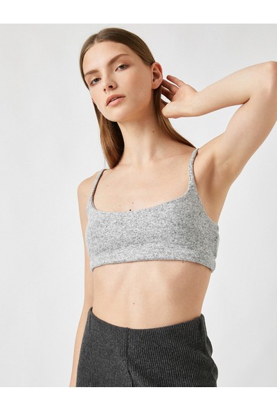 Koton İnce Askılı Kare Yaka Bra