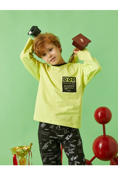 Koton 2KKB46512TK Normal Bel Siyah Erkek Çocuk Eşofman Altı