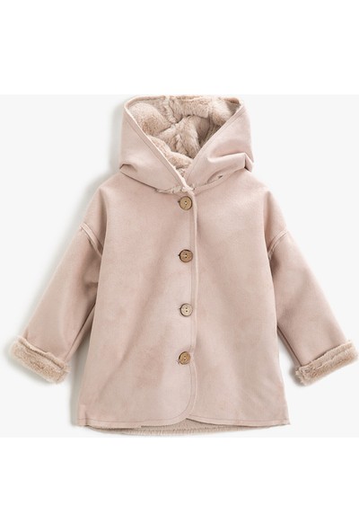 Koton Kapşonlu Suni Kürklü Kaban