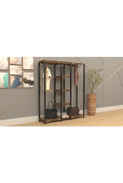 Metsan Ahşap Açık Gardırop Buff 150X180X40 cm Elbise Askılığı Metsan Ahşap Açık Gardırop Buff 150X180X40 cm Elbise Askılığı