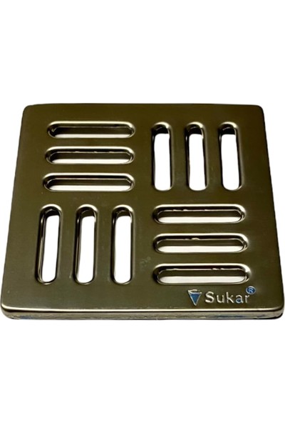 Sukar Paslanmaz Çizgili Süzgeç Izgarası 9 x 9 cm Sukar Paslanmaz Çizgili Süzgeç Izgarası 9 x 9 cm