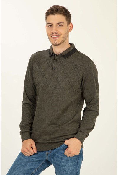 Corazzo Polo Yaka Desenli Selanik Triko