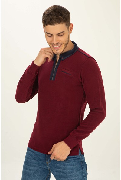 Corazzo Fermuar Detaylı Polo Yaka Selanik Triko Corazzo Fermuar Detaylı Polo Yaka Selanik Triko