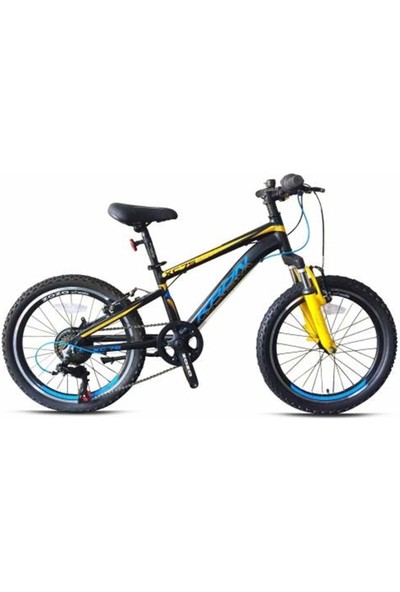 Kron Xc 75 20 Jant Mtb 11 Inç 7 Vites V Fren Mat Siyah Sarı Mavi