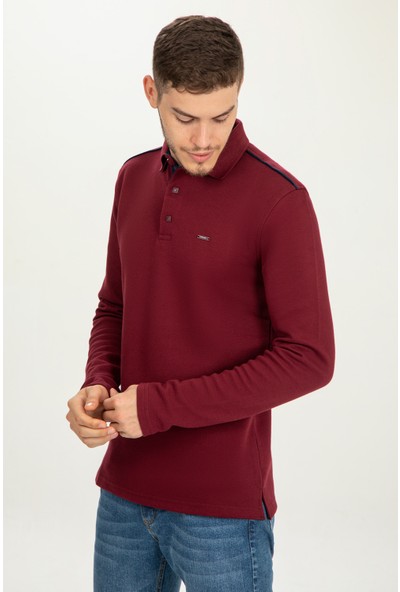 Corazzo Omuz Şeritli Polo Yaka Sweatshirt Corazzo Omuz Şeritli Polo Yaka Sweatshirt