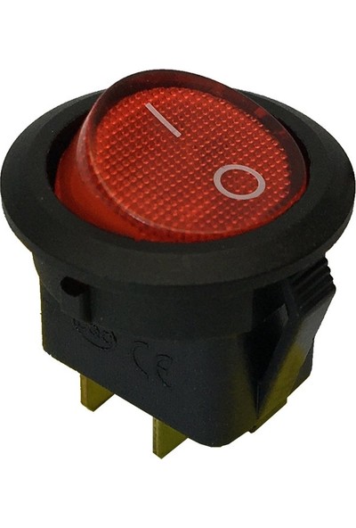 Allestock Işıklı On Off Anahtar Yuvarlak 2 Pin