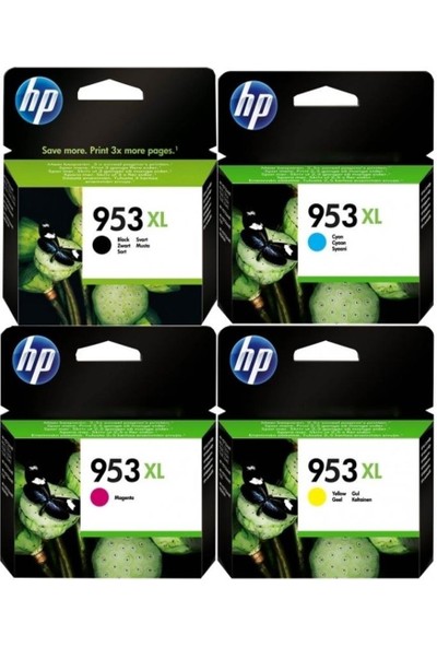 Hp 953XL 4'lü Set Kartuş Hp 953XL 4'lü Set Kartuş