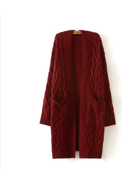 Chance Petcastle Triko Örme Hırka Kazak Düz Renk Gevşek-Mor (Yurt Dışından) Chance Petcastle Triko Örme Hırka Kazak Düz Renk Gevşek-Mor (Yurt Dışından)