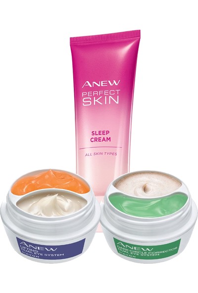 Avon Lift Göz Çevresi Koyu Halka Göz Altı Kremi ve Perfect Skin Gece Yüz Kremi Paketi Avon Lift Göz Çevresi Koyu Halka Göz Altı Kremi ve Perfect Skin Gece Yüz Kremi Paketi
