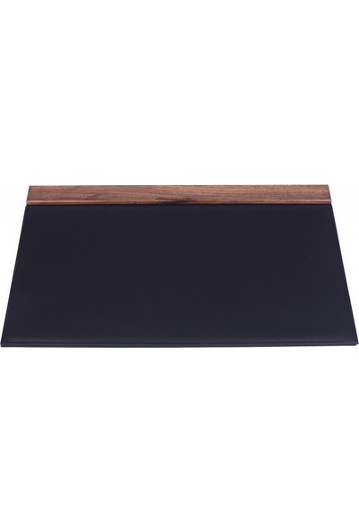 İsimlik Sepeti Ahşap Parçalı Kapaklı Deri Masa Sümeni