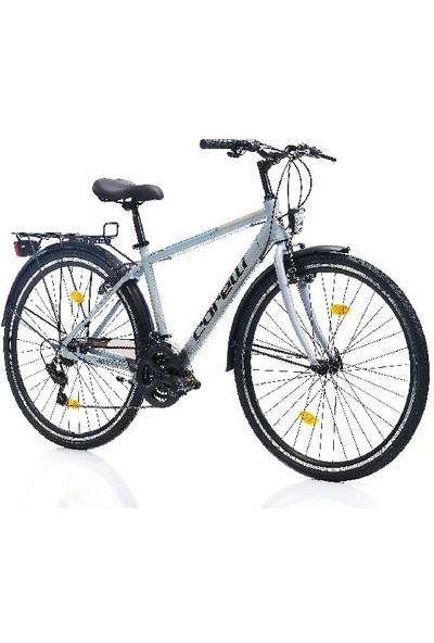 Corelli Nuptse-M Erkek Şehir Bisikleti 510H V 28 Jant 21 Vites Gri Siyah Corelli Nuptse-M Erkek Şehir Bisikleti 510H V 28 Jant 21 Vites Gri Siyah