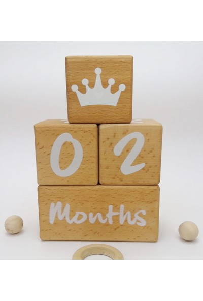 Little And More Ahşap Bebek Anı Küpleri Fotoğraf Çekimi Için Küp Seti
