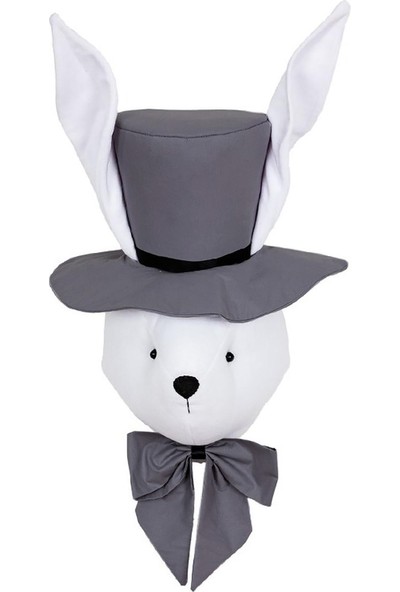 Little And More Şapkalı Tavşan Büst Duvar Dekoru