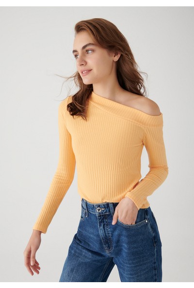 Mavi Kadın Uzun Kollu Turuncu Tişört 1610214-71393