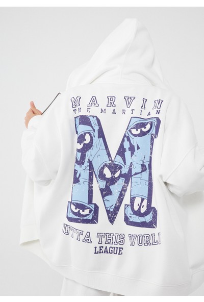 Mavi Kadın Marvin Baskılı Ekru Sweatshirt 1610239-70057