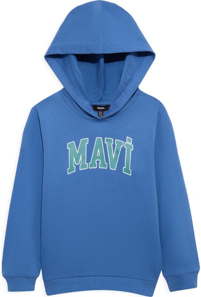 Mavi Erkek Çocuk Mavi Baskılı Mavi Sweatshirt 6633134933