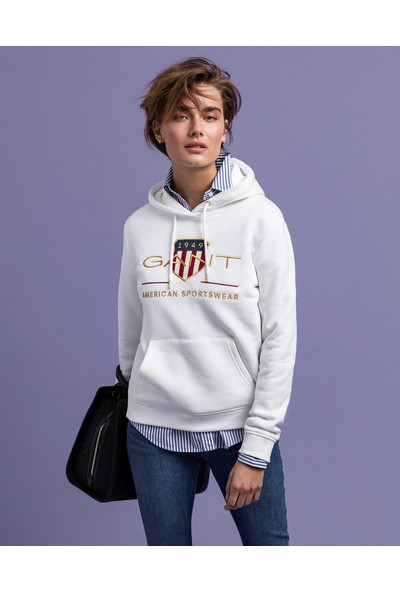 Gant Kadın Krem Regular Fit Sweatshirt 4204690.113