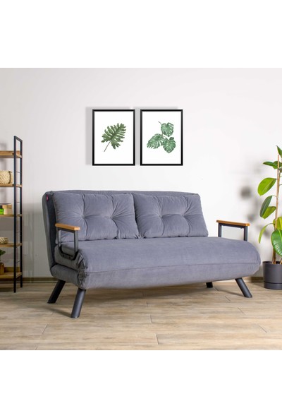 Pafu Sando İkili Katlanır Yataklı Koltuk - Gri Pafu Sando İkili Katlanır Yataklı Koltuk - Gri