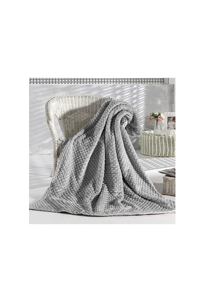 Merinos Pearl Tomurcuk Tek Kişilik Battaniye Gri