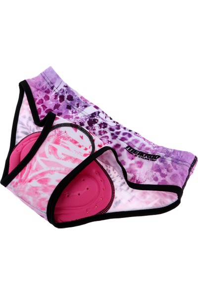 Strade Store Kadın Bisiklet Iç Çamaşırı 3D Yastıklı Bisiklet Sürme Şort Xl Pembe Kar Leopar (Yurt Dışından)