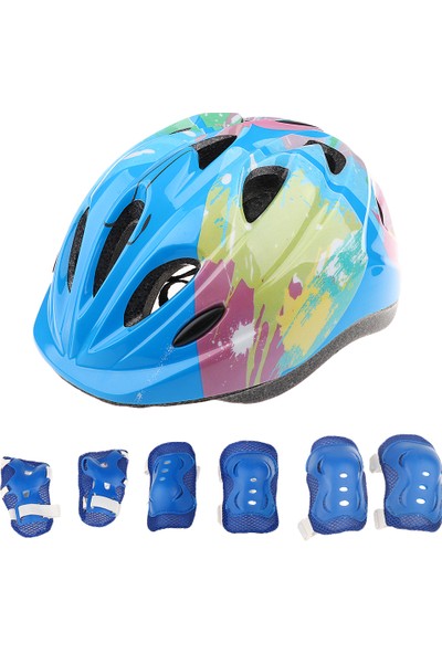 Strade Store 7 Adet Çocuk Çocuk Rulo Paten Bisiklet Kask Diz Bilek Dirsek Pedleri Muhafız Setleri - Mavi (Yurt Dışından) Strade Store 7 Adet Çocuk Çocuk Rulo Paten Bisiklet Kask Diz Bilek Dirsek Pedleri Muhafız Setleri - Mavi (Yurt Dışından)