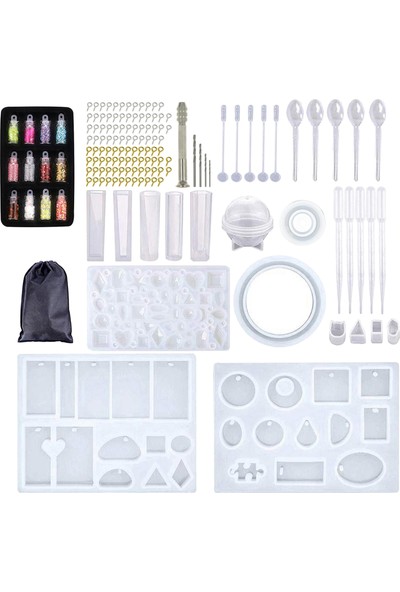 Strade Store 148 Adet Silikon Kolye Süsleme Kalıp - Beyaz (Yurt Dışından) Strade Store 148 Adet Silikon Kolye Süsleme Kalıp - Beyaz (Yurt Dışından)