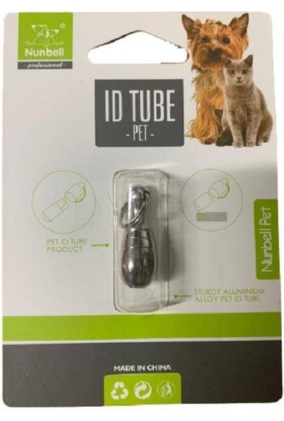 Nunbell Isim ve Adres Bilgisi Tasma Kapsülü Kedi Köpek Isimlik