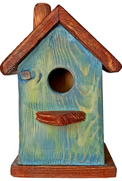 ACR Rustik Masif Ahşap Bahçe Dekorasyonu Kuş Evi