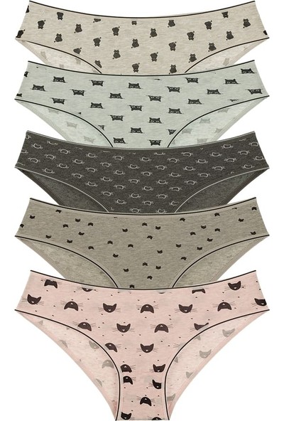 Donella 5'li Renkli Baskılı Genç Kız Külot - 511099 Donella 5'li Renkli Baskılı Genç Kız Külot - 511099