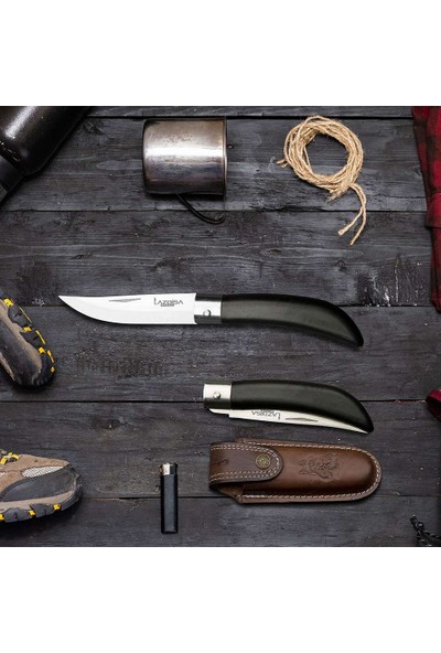 Lazbisa El Yapımı Kamp Bıçağı Çakı Outdoor Kılıf Hediyeli