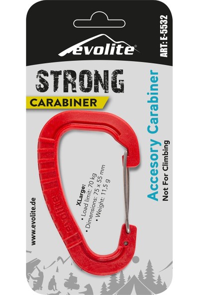 Evolite Strong Karabina Xlarge Kırmızı Evolite Strong Karabina Xlarge Kırmızı