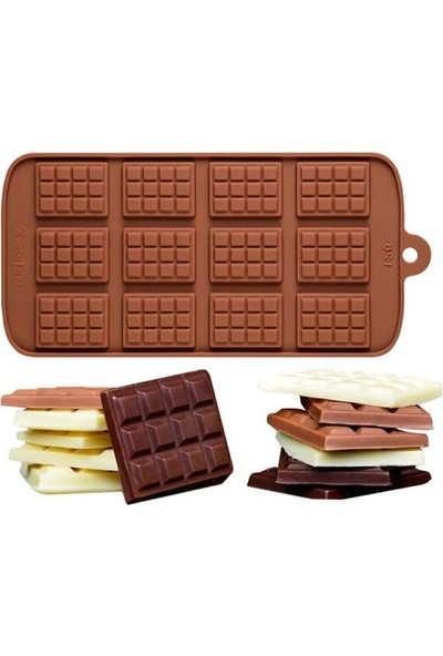 Kitchen Beauty Mini Tablet Silikon Çikolata Kalıbı 12'li Kitchen Beauty Mini Tablet Silikon Çikolata Kalıbı 12'li