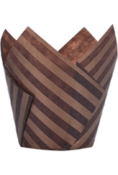 Eternal 100 Adet Muffin Fincan Şerit Lale Şekli Yağ Geçirmez Kağıt (Yurt Dışından)