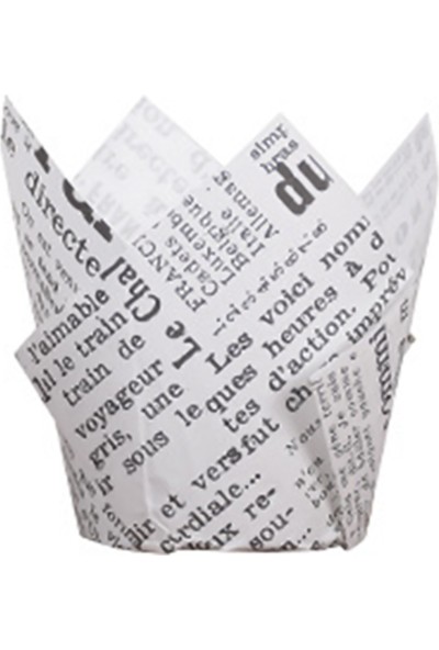 Eternal 100 Adet Muffin Fincan Şerit Lale Şekli Yağ Geçirmez Kağıt (Yurt Dışından)