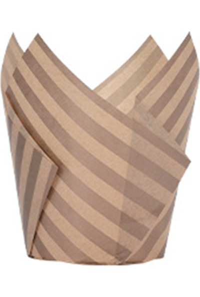 Eternal 100 Adet Muffin Fincan Şerit Lale Şekli Yağ Geçirmez Kağıt (Yurt Dışından)