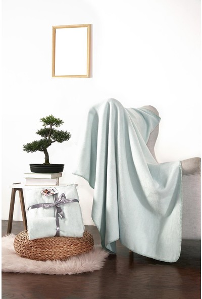 Dolce Bonita Home Pamuklu Tv Battaniye 127X155 Basic Su Yeşili