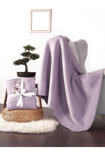 Dolce Bonita Home Pamuklu Tv Battaniye 127X155 Basic Lila