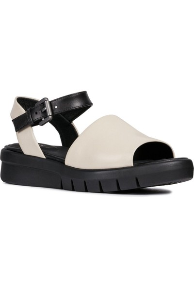 Geox Wimbley Kadın Sandalet Bej/siyah