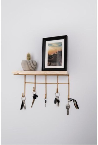 GOLDAhşap Metal Anahtar Askısı Duvar Anahtarlık Raf Anahtar Asacağı GOLDAhşap Metal Anahtar Askısı Duvar Anahtarlık Raf Anahtar Asacağı