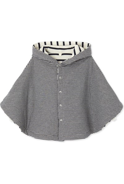 Çocuk Çift Taraflı Kalın Çizgili Pelerin